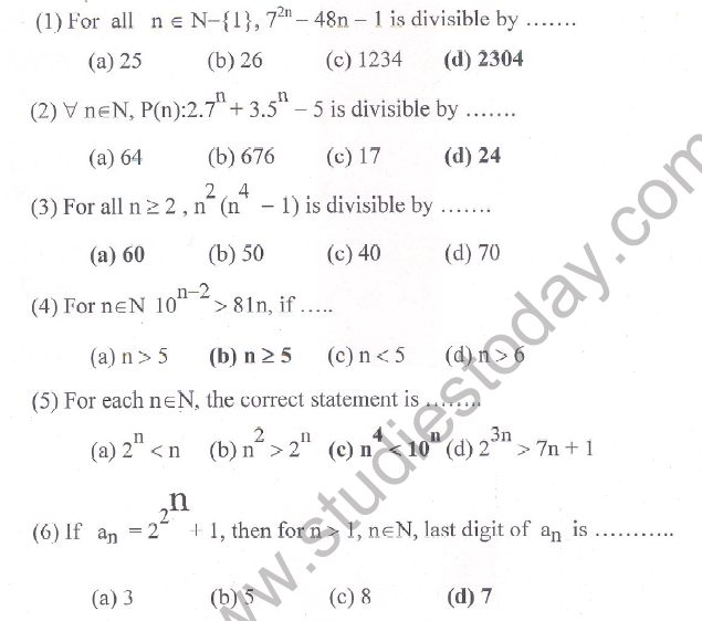 Jee Mathematics Binomial Theorem Mcqs Set D With Answers 2591